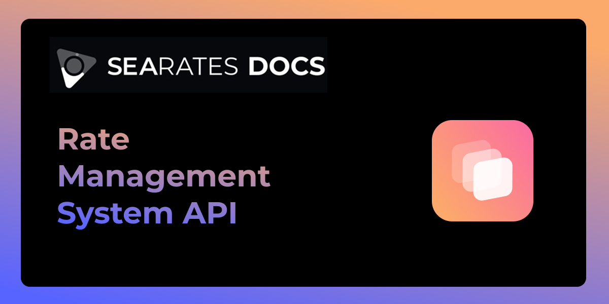 Shipping types list - Rate Management System API | SeaRates Docs